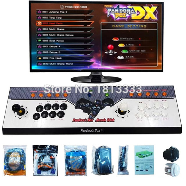 ORIGINAL Pandora's DX 3000 in 1 Gams Board Classic Joystick Console Wi ...
