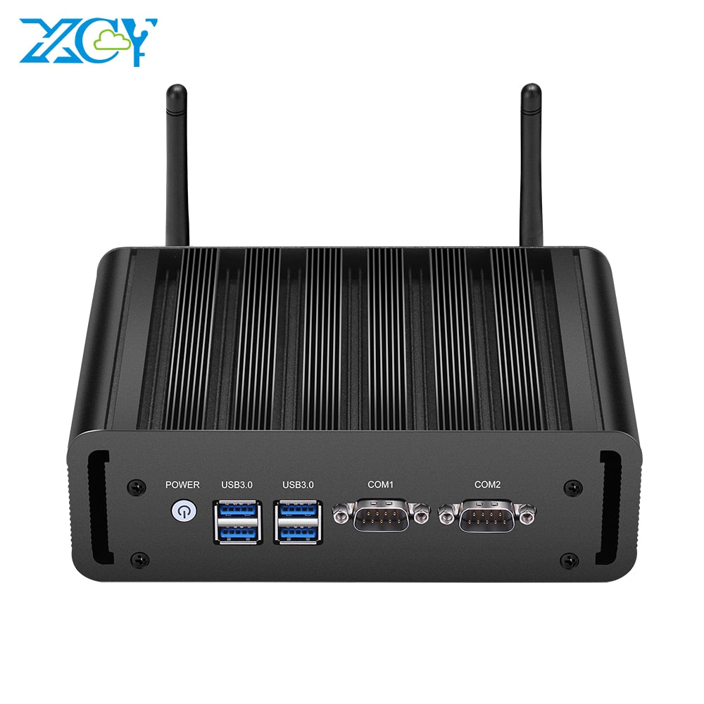 XCY X31G Fanless Mini PC i5 5200U 8GB RAM 128GB SSD 2x RS232 Serial Po ...